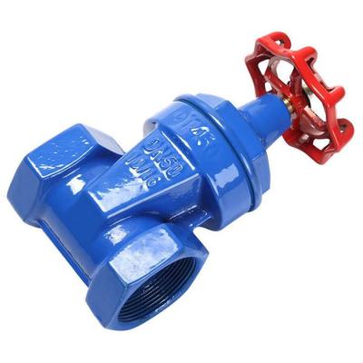 China Ductile Iron Screw End Resilient Seated Water Gate Valve PN10 PN16 for sale