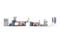 China LDPE power 75-30kw 70r/min water ring hot cutting pelletizing line LDK 250-300kg/h output for sale