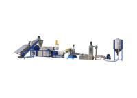 China Output 160-200kg/h PE wet film recycling and pelletizing line LDF  power 45kw for sale