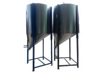 China Space Saving Stainless Steel Hopper Plastic Storage For Pellet Machine 1.5kw for sale