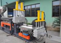 China ABS parrallel twin screw extruder pelletizing line 400-500kg/h output 40:1 long dia ratio. for sale