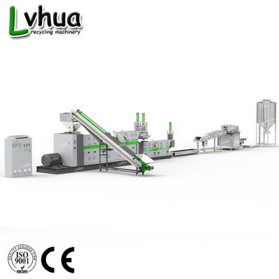 China Double Stage Plastic Recycling Equipment Hard Scrap 220-250kg/H Power 45-55kw for sale