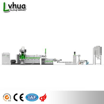 China Output 160-200kg/h PE wet film recycling and pelletizing line LDF  power 45kw for sale