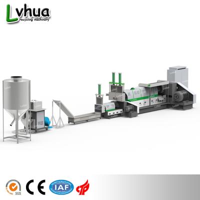 China Nylon waste silk cloth film recycling and pelletizing line  power 45kw for sale