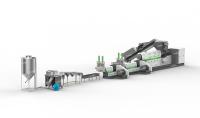 China ABS parrallel twin screw extruder pelletizing line  75/140mm screw dia. 110kw/22kw power for sale