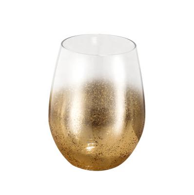 China Nontoxic 540ML Water Glass Drinkware Egg Shape Transparent For Hotel for sale