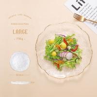China Multipurpose Dinner Glass Plate Chargers With Gold Trim Nontoxic for sale