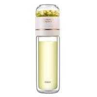 China Durable Sport Borosilicate Glass Water Bottle Heat Resistant Double Wall for sale