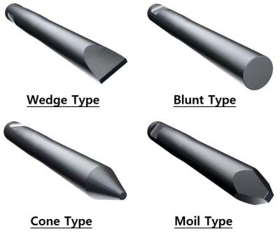 China 42CRMO Rock Breaker Chisel For Hydraulic Hammer 140mm*1.3m for sale