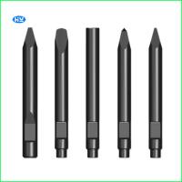 China Excavator Hydraulic Rock Breaker Chisel 42Crmo Wedge Blunt Moil Point 140mm for sale