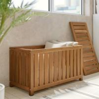 China Customization Wooden Outdoor/Indoor Storage Bench Large Storage Deck Box Garden Shed for sale