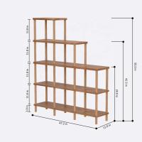 China Living Room Solid Wood Bookshelf Beech Wood Minimalist Wooden Bookcase with Shelves Foldable for sale