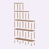 China Living Room Solid Wood Bookshelf Beech Wood Minimalist Wooden Bookcase with Shelves Foldable for sale