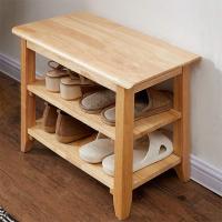 China NO Folded Shoe Storage Rack Simple Household Shoe Cabinet Made of Beech Wood for sale