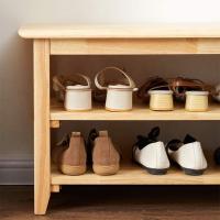 China NO Folded Shoe Storage Rack Simple Household Shoe Cabinet Made of Beech Wood for sale