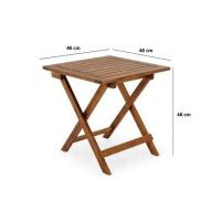 China Picnic Solid Wood Frame Folding Garden Table for Outdoor Coffee Tea Drinks and Side Patio for sale