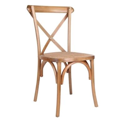 China Hotel Event Furniture Stackable Wooden X Back Chairs for Restaurant Dining in Wood for sale