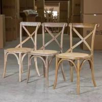 China Hotel Event Furniture Stackable Wooden X Back Chairs for Restaurant Dining in Wood for sale