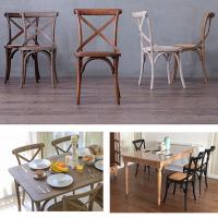 China Hotel Event Furniture Stackable Wooden X Back Chairs for Restaurant Dining in Wood for sale