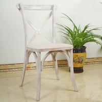 China Antique Design Style D50*W42*H88CM Stackable Wooden X Cross back Chairs for Restaurant Dining and Morden Furniture for sale