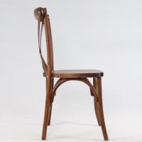 China Antique Design Style D50*W42*H88CM Stackable Wooden X Cross back Chairs for Restaurant Dining and Morden Furniture for sale