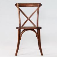 China Antique Design Style D50*W42*H88CM Stackable Wooden X Cross back Chairs for Restaurant Dining and Morden Furniture for sale