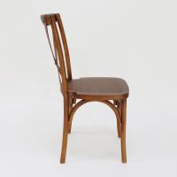 China Commercial Furniture Stackable Vintage Cross X back Wood Dining Chairs for Weddings Events and Restaurants for sale