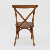 China Commercial Furniture Stackable Vintage Cross X back Wood Dining Chairs for Weddings Events and Restaurants for sale