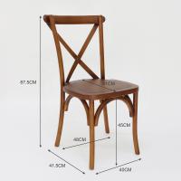 China Commercial Furniture Stackable Vintage Cross X back Wood Dining Chairs for Weddings Events and Restaurants for sale