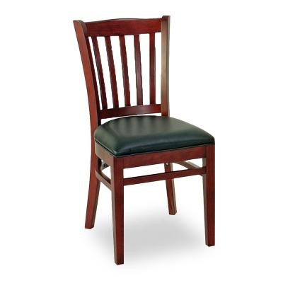 China Restaurant Dining Chair with Solid Wood Frame and Modern PU Leather Design for sale