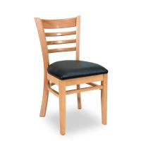 China Restaurant Dining Chair with Solid Wood Frame and Modern PU Leather Design for sale