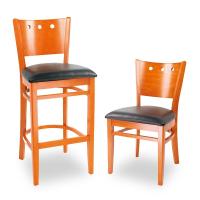 China Wood Bar Stool for Restaurant Kitchen Dining Room Chair in Nature Popular Colors Bar Furniture for sale