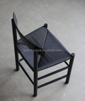 China Solid Wood Low Round Back Dining Chair Rattan Chair with Modern and Traditional Design Concept for sale