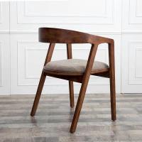 China Restaurant Furniture Wooden Dining Chair Nordic Style PU / Fabric Leather Upholstered Modern Wood Chair for Restaurant for sale