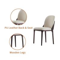 China Restaurant Furniture Modern Wood Dining Chair with Nordic Design and Upholstered Seat for sale