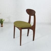 China Nature Color Solid Wood Frame Nordic Style PU/Fabric Leather Upholstered Wooden Dining Chair for Modern Restaurant Sale for sale