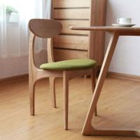 China Nature Color Solid Wood Frame Nordic Style PU/Fabric Leather Upholstered Wooden Dining Chair for Modern Restaurant Sale for sale