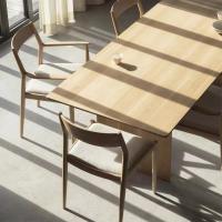 China Restaurant Wood Dining ArmChair Mid Century Modern Design Solid Wood Mail Packing Y for sale