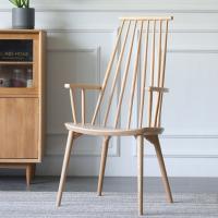 China Customization Modern Wooden Armrest Fabric Dining Chair for Top Quantity in Restaurants and Hotels for sale