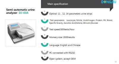 China Test Speed: 500 Strips/Hour Urine Analyzer,  Dipstick, Check Urine, Test Strips, Urine Test Strip for sale