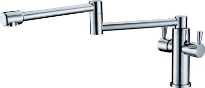 China Water Saving Ceramic Kitchen foldable Faucet with Rotated Water Pipe for sale