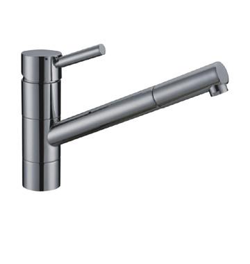 China Deck Mounted Kitchen Sink Water Faucet Chrome Plated Mixer Taps with Single Handle for sale
