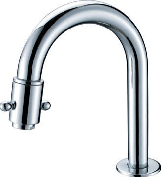 China Polished Chrome Kitchen Sink Water Faucet Ceramic with Rotated Switch HN-5C24 for sale