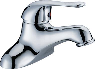China Chrome Polished Bathroom Basin Mixer Faucet with 2 Holes , HN-5A04 for sale