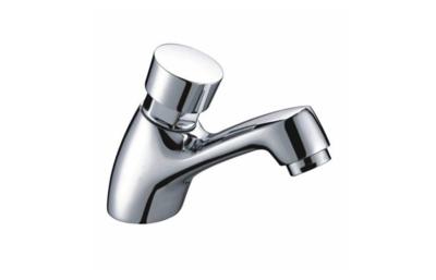 China OEM Chrome Brass Bathroom Sink Faucets , Timing Control Basin Taps with CE for sale