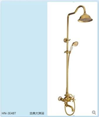 China Golden color electric - plating Brass Wall Mount Bathroom Sink Faucet for sale