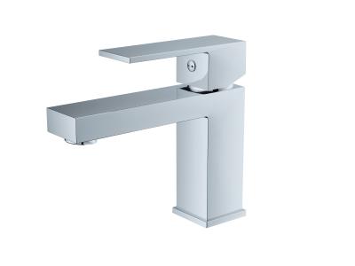 China Square Brass Bathroom Basin Sink Faucets With Ceramic Cartridge for sale