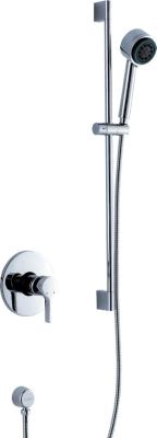 China Sliding Bar Brass Bathroom Sink Faucet Wall Mounted , Polished Chrome for sale