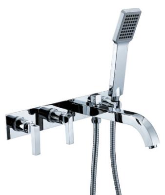 China Shower And Bathtub Brass Bathroom Sink Faucet Chrome Finish for sale