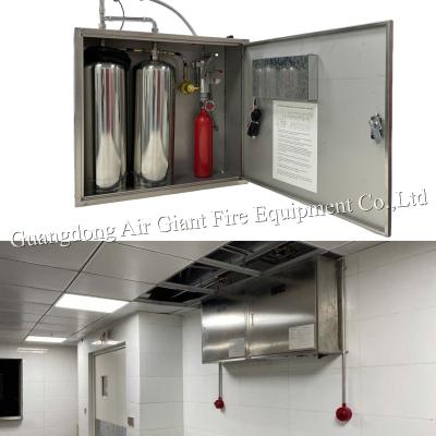 China Double Bottles Commercial Kitchen Hood Fire Suppression System For Grease Ducts for sale